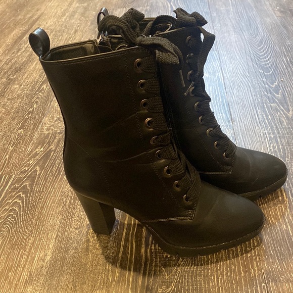 Fashion Nova | Shoes | Like New High Heel Combat Boots | Poshmark